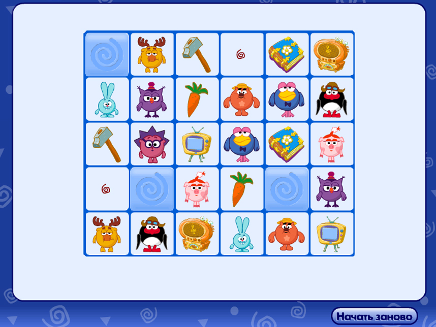 Game Smeshariki Memory — play online free