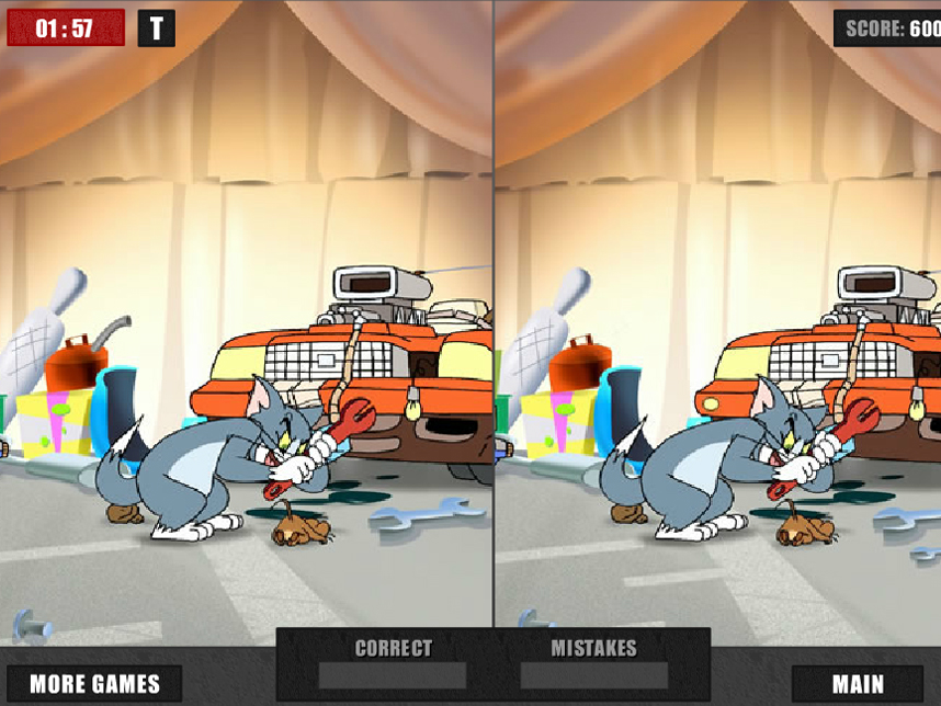 Game Tom and Jerry: Differences — play online free