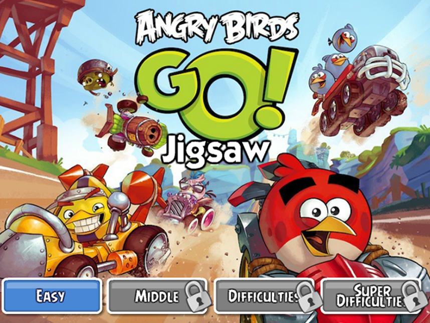 Game Angry Birds Go! Jigsaw — play online free