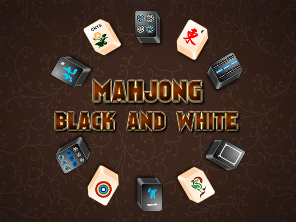 Game Mahjong Black and White — play online free