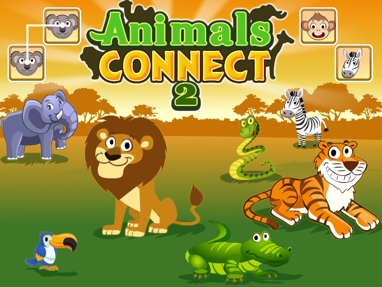 Game Animals Connect 2 — play online free