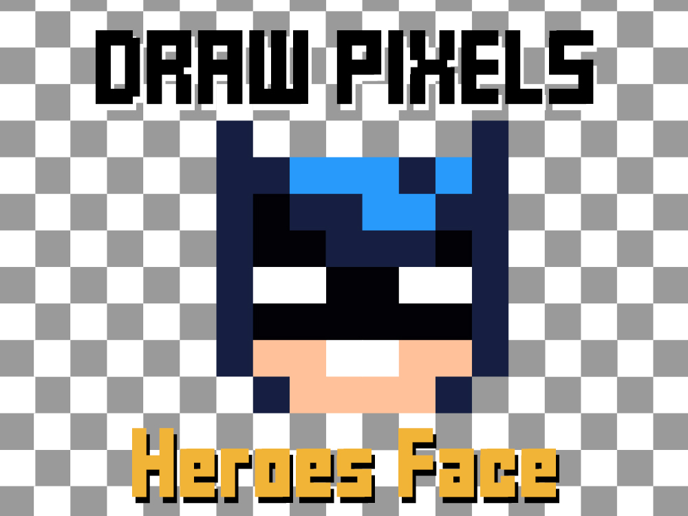 Game Draw Pixels Heroes Face — play online free