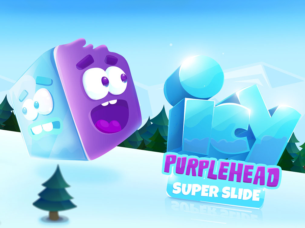 Game Icy Purple Head: Super Slide — play online free